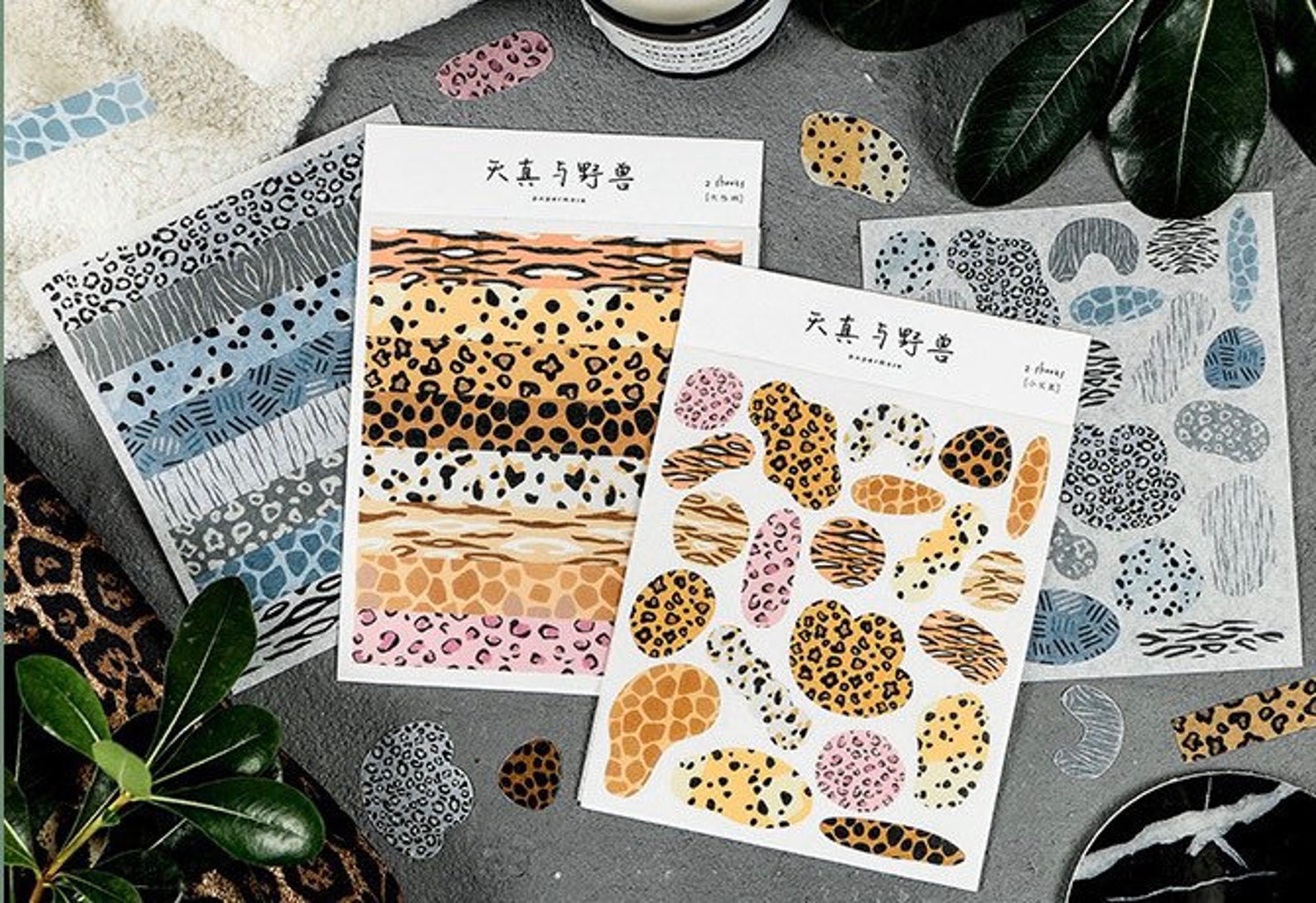 Leopard Print Sticker Set Leopard Stickers Animal Print - Etsy UK