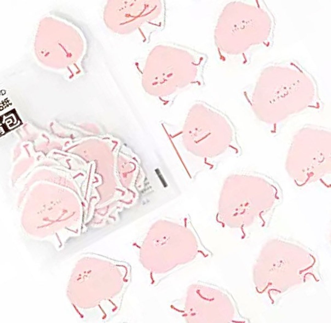 Peach Sticker Set 45 Fruit Stickers Planner Supplies Peach Stickers ...