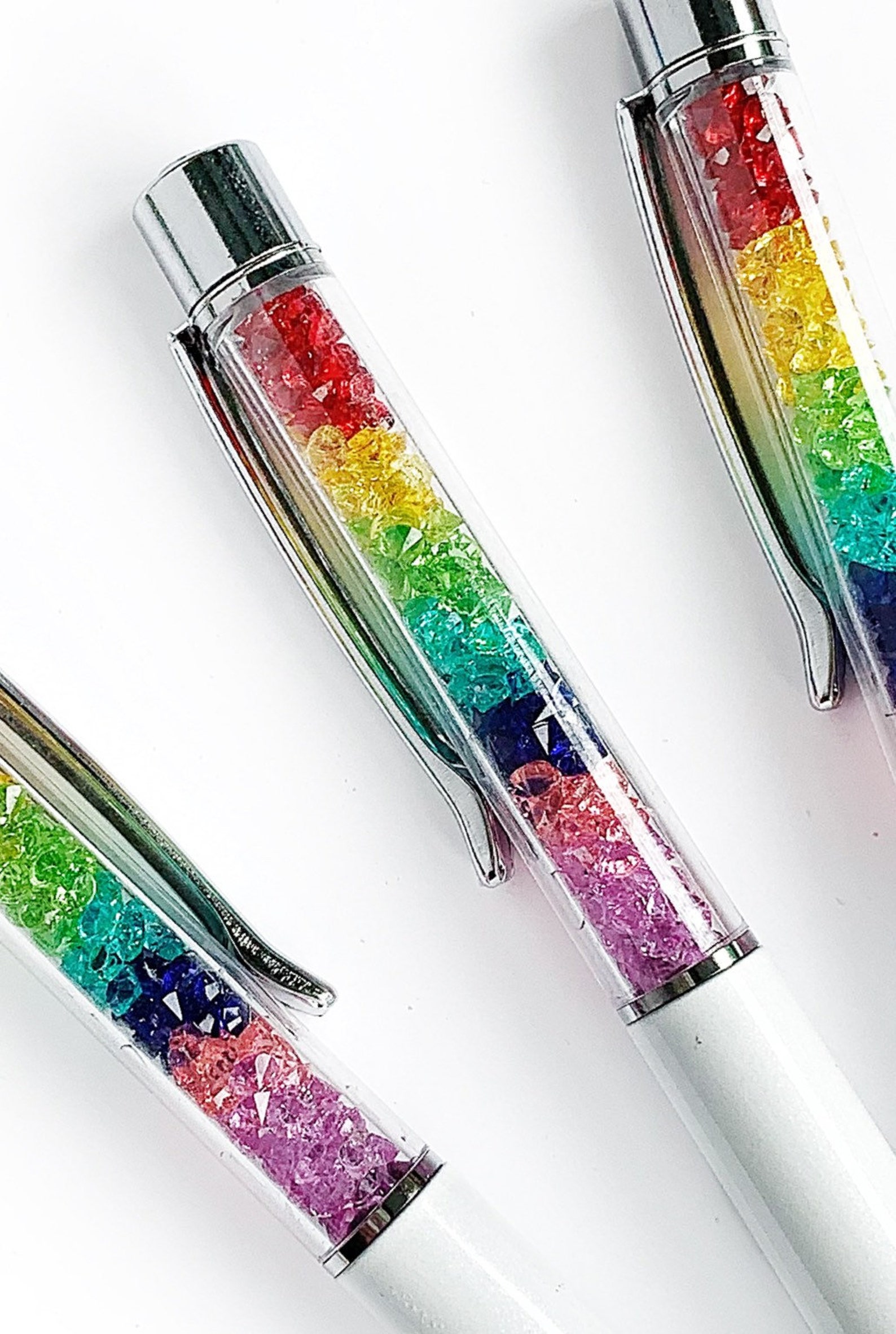 Rainbow Crystal Ballpoint Pen Diamond Pen Ballpoint Pen | Etsy