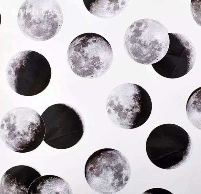 Moon Stickers Moon Phase Stickers Space Stickers Moon | Etsy UK