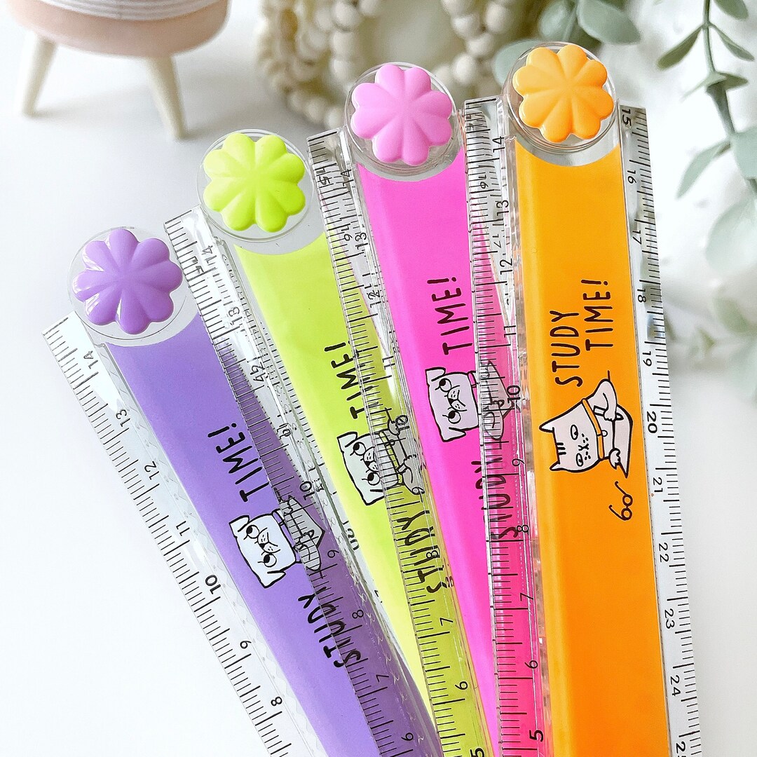 Kawaii Folding Stencil Ruler 30cm Ruler Back to School Supplies Kawaii ...