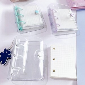 Clear Mini Binder Mini Journal 3 Hole Mini Journal - Etsy