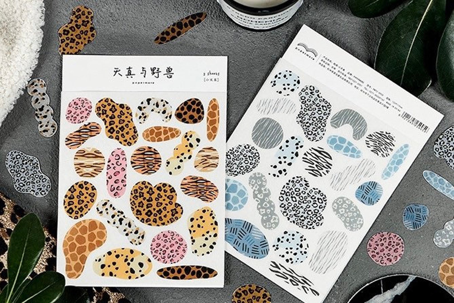 Leopard Print Sticker Set Leopard Stickers Animal Print - Etsy Singapore