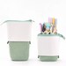 Pastel Pop up Pencil Case Corduroy Pencil Case Collapsable Pen Storage ...