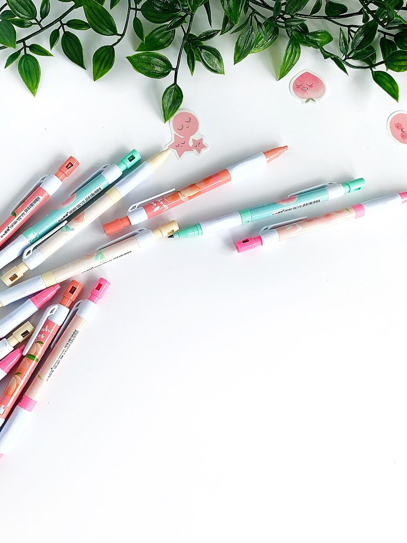 Peach Pencil Mechanical Pencils Kawaii Stationery Peach | Etsy
