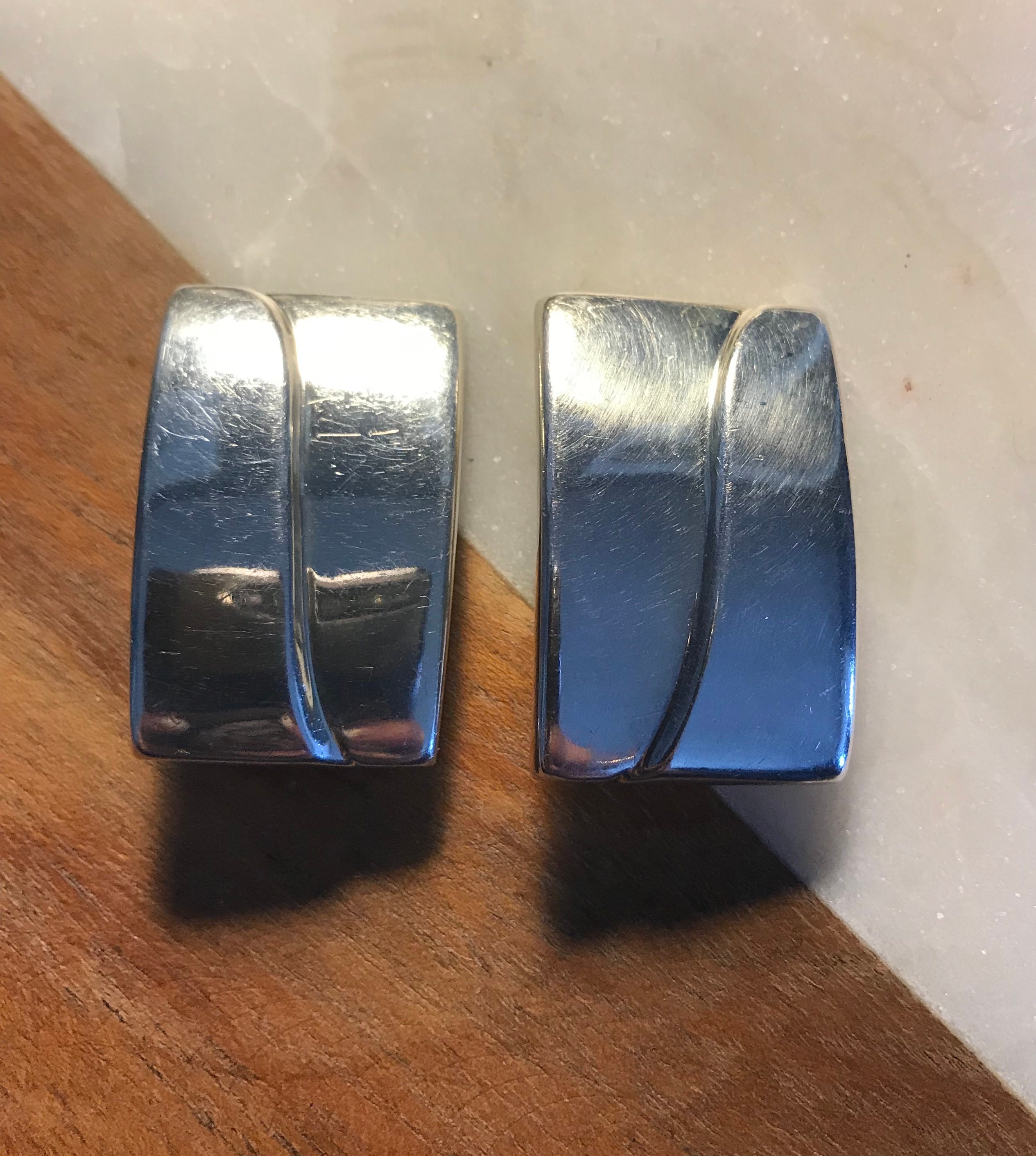 Vintage Designer Zina of Beverly Hills Sterling Silver Modernist Clip ...