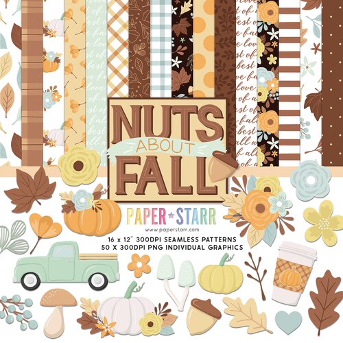 Country Rustic Digital Paper Seamless Fall Patterns - Etsy