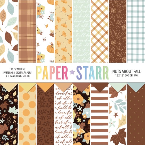 Autumn Plaid Digital Paper Fall Plaid Patterns Thanksgiving - Etsy