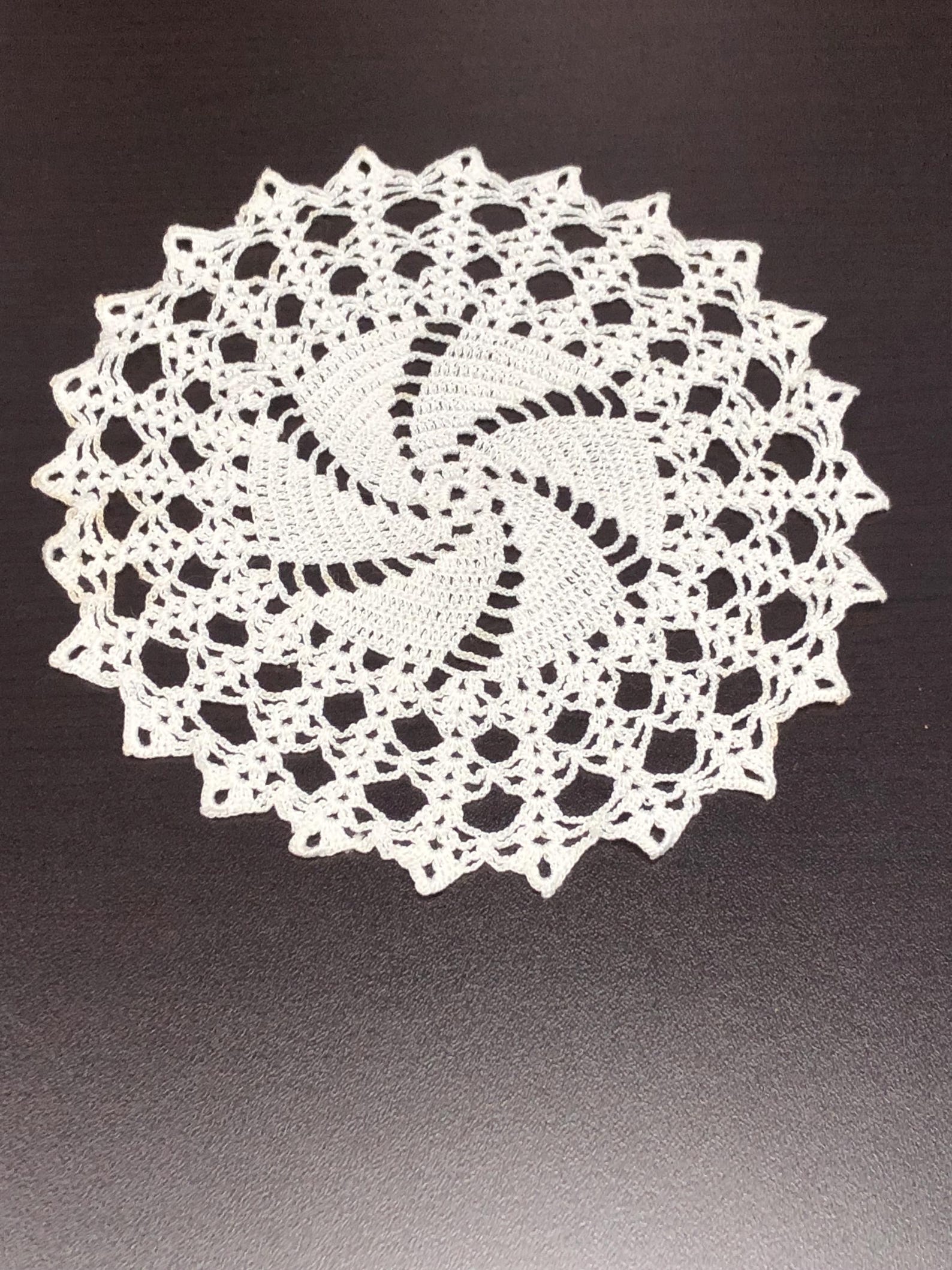 Vintage Round Pinwheel Style Crocheted Doily - Etsy