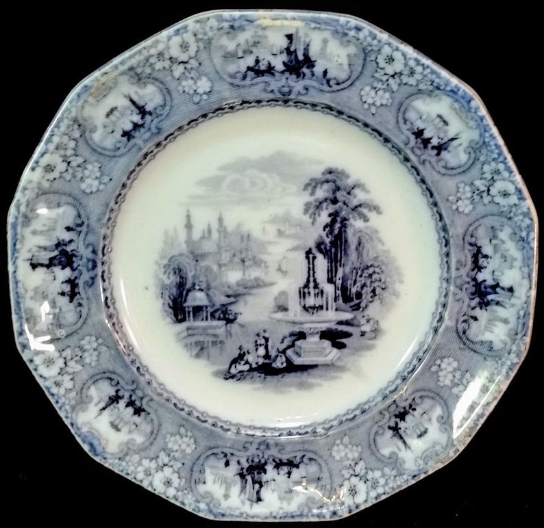 Antique 'medina' Transferware Plate by Jacob Furnival & Co, C. 1845 ...