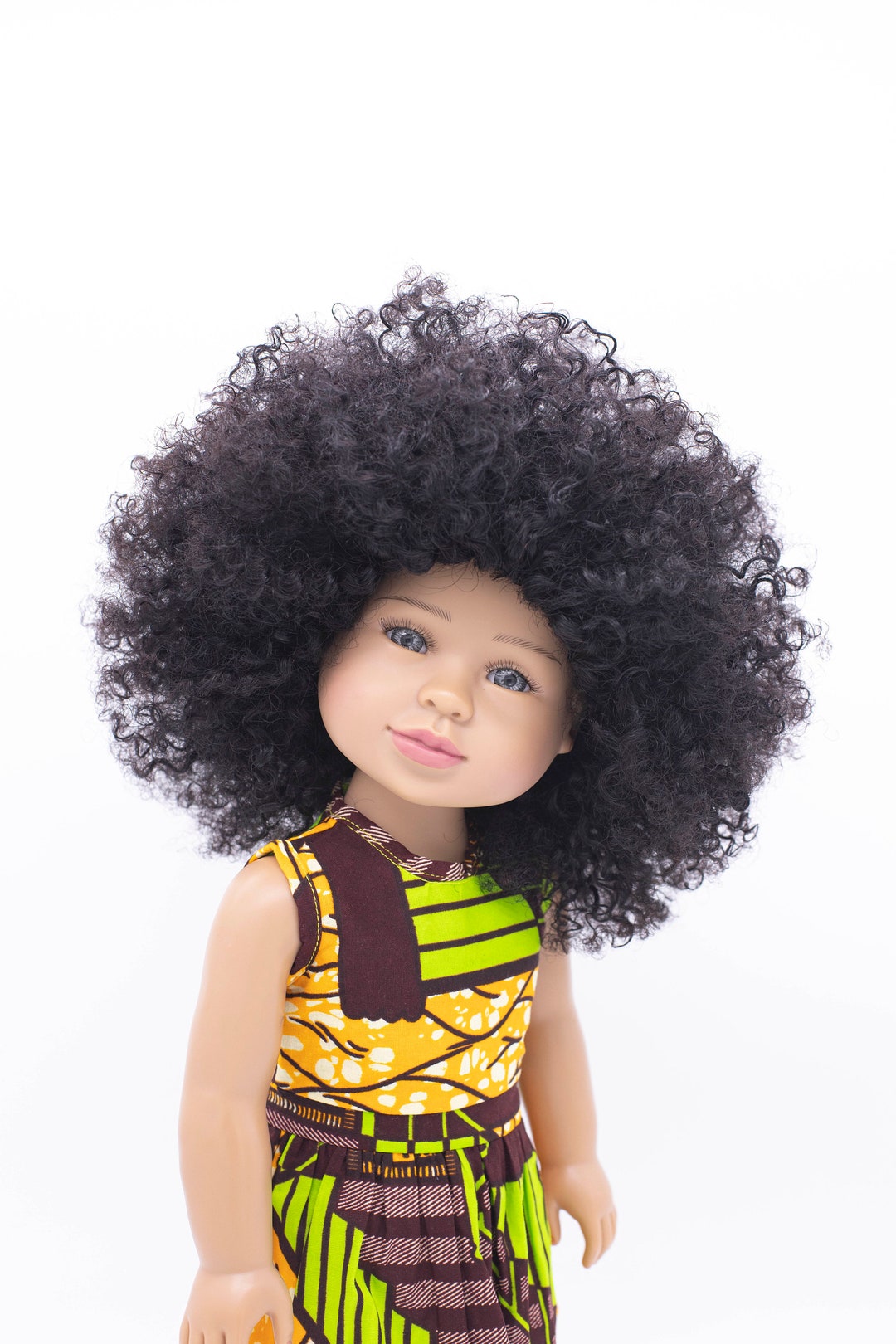 Black 18 Inch Doll With Real Afro Hair, Biracial Doll - Etsy