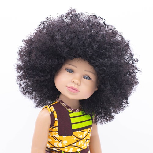 Black 18 Inch Doll With Real Afro Hair Biracial Doll - Etsy