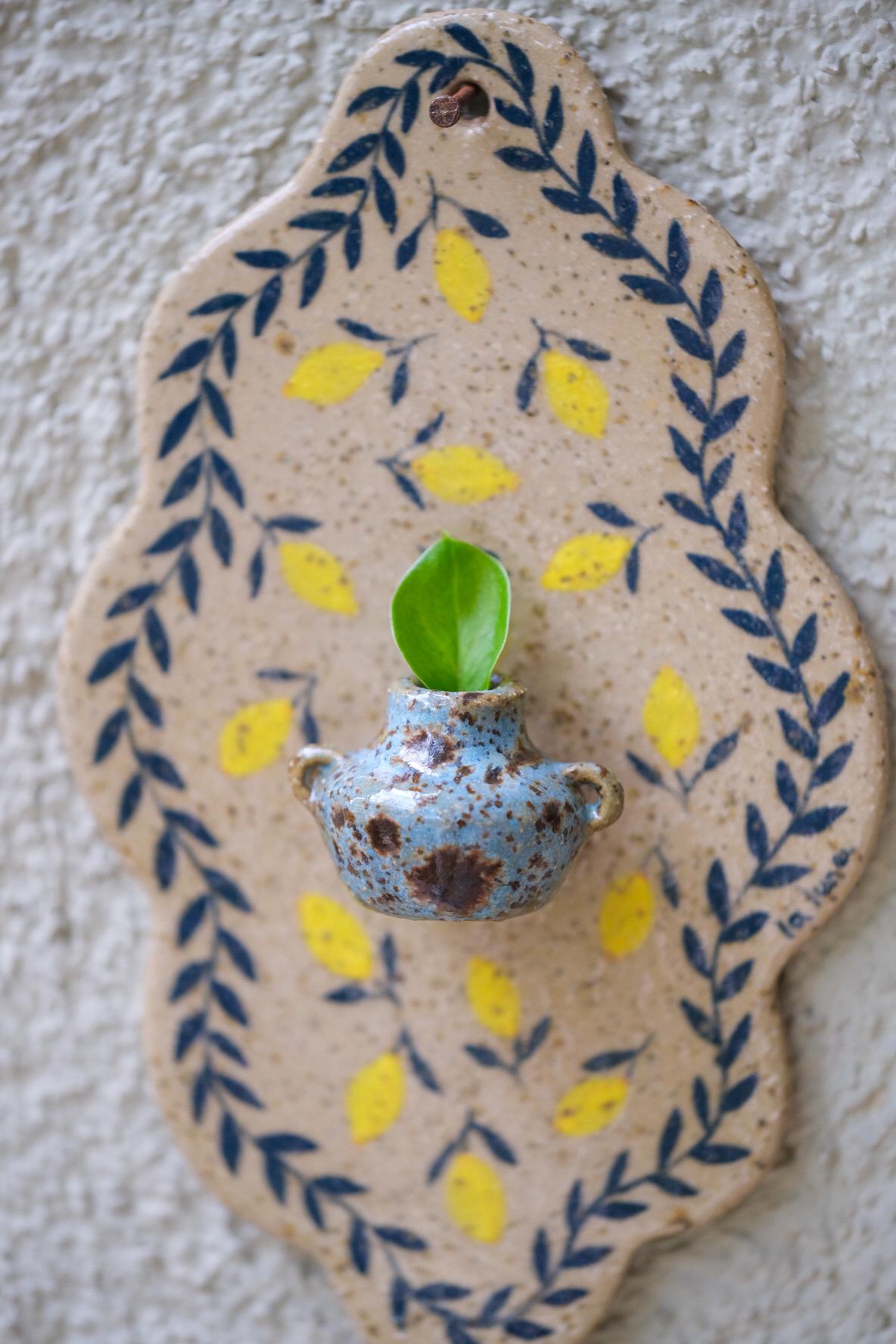 Handmade Stoneware Ceramic Wall Hanging Art – Rustic Ceramic Home Decor ...