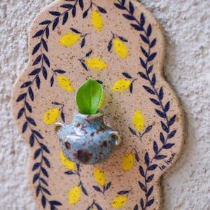 Handmade Stoneware Ceramic Wall Hanging Art – Rustic Ceramic Home Decor ...