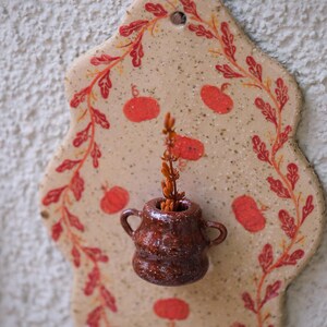 Handmade Stoneware Ceramic Wall Hanging Art – Rustic Ceramic Home Decor ...