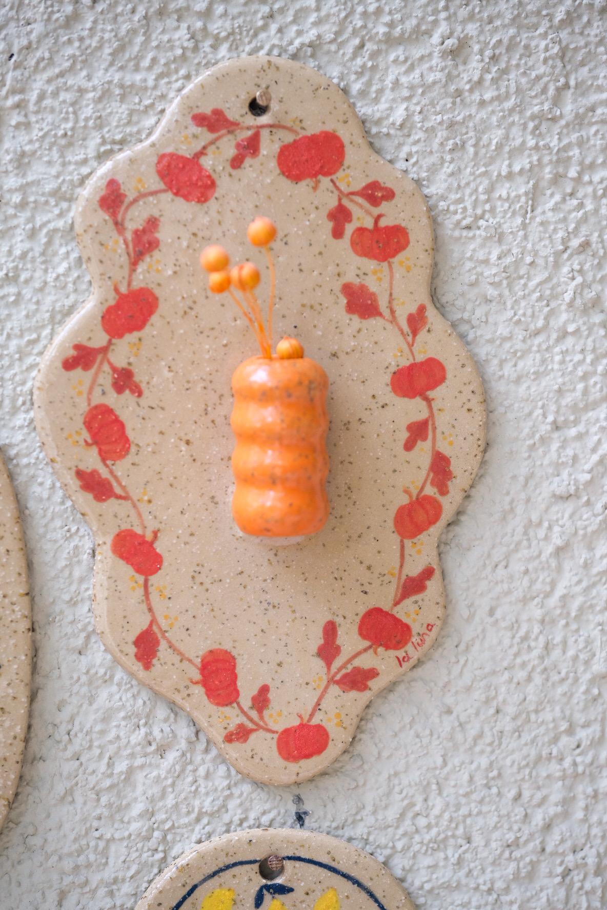 Handmade Stoneware Ceramic Wall Hanging Art – Rustic Ceramic Home Decor ...
