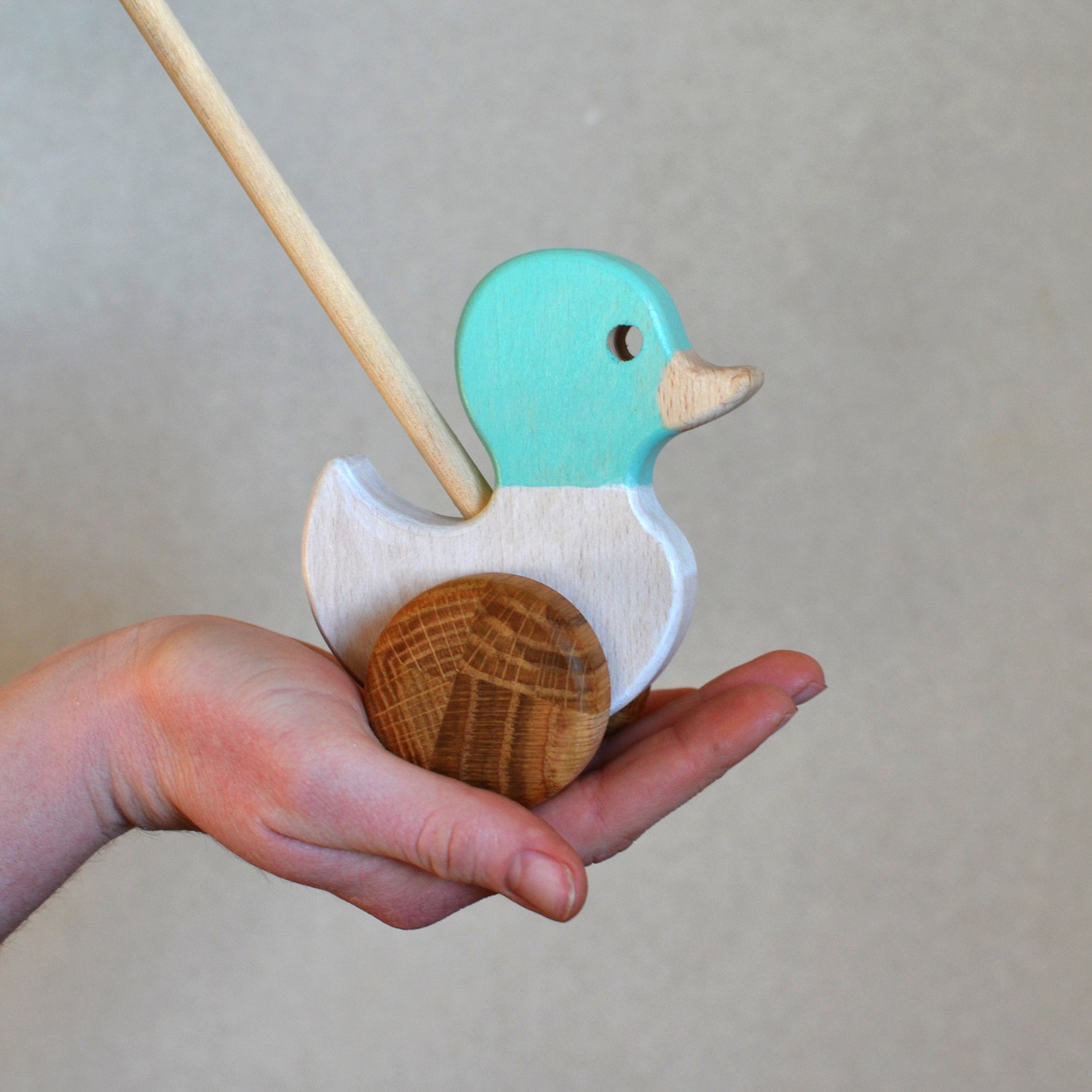 Wooden Duck Toy & Wooden Rattle Set, Wooden Baby Toy, Wooden Toy, Wood ...