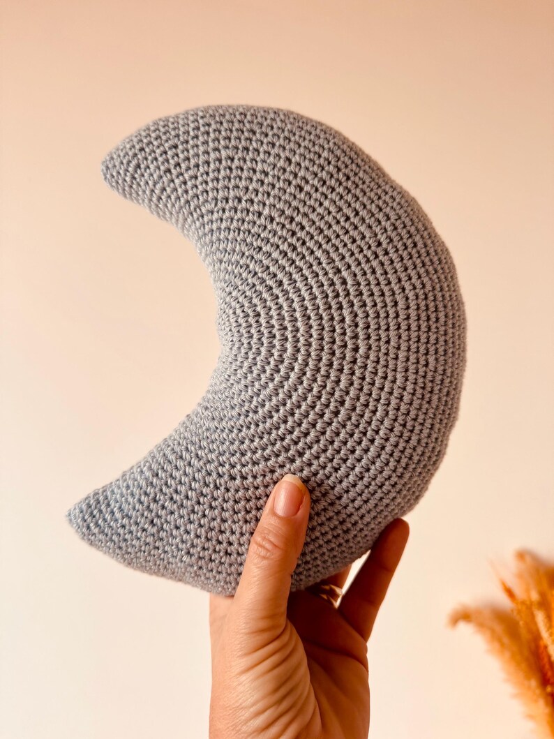 Cuscino Luna Cotone Biologico Crochet, Cuscino Decorativo per la Culla ...