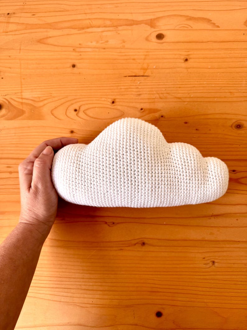 Cuscino Nuvola Cotone Biologico Crochet, Cuscino Decorativo per la ...
