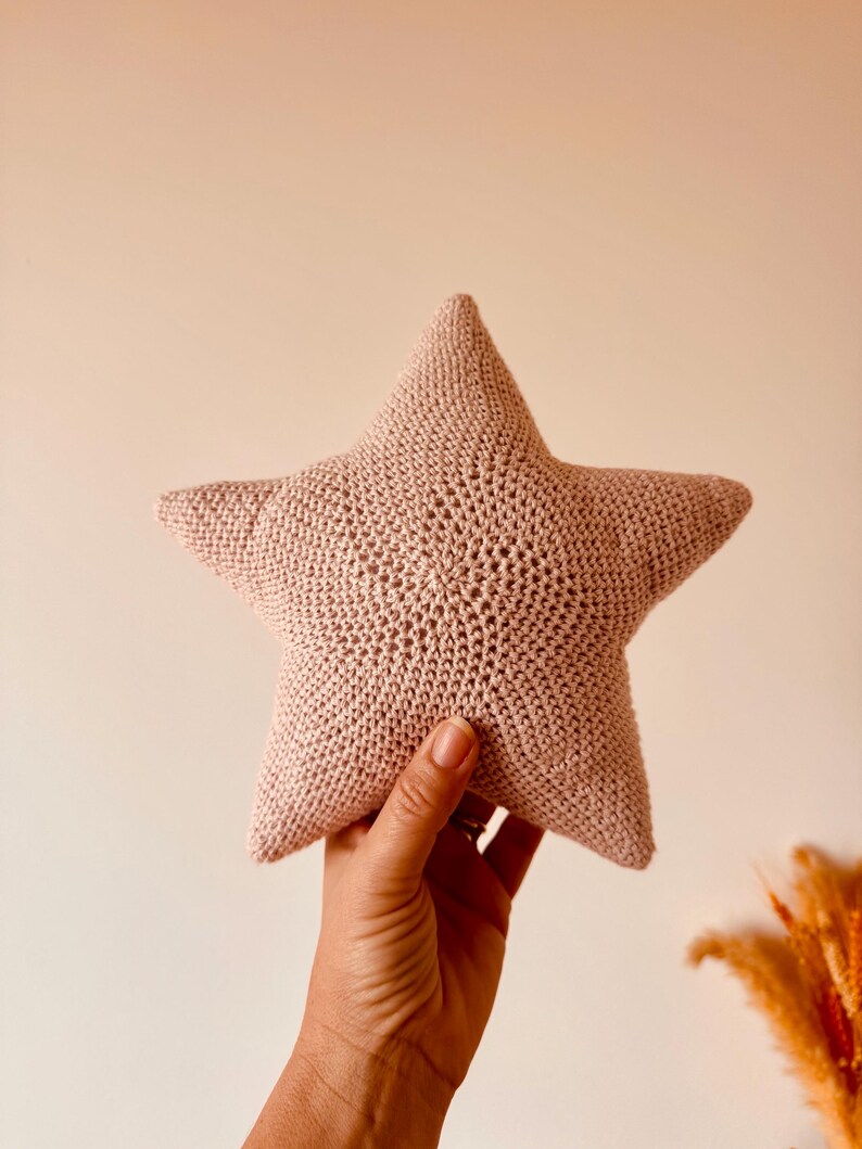 Cuscino Stella Cotone Biologico Crochet, Cuscino Decorativo per la ...