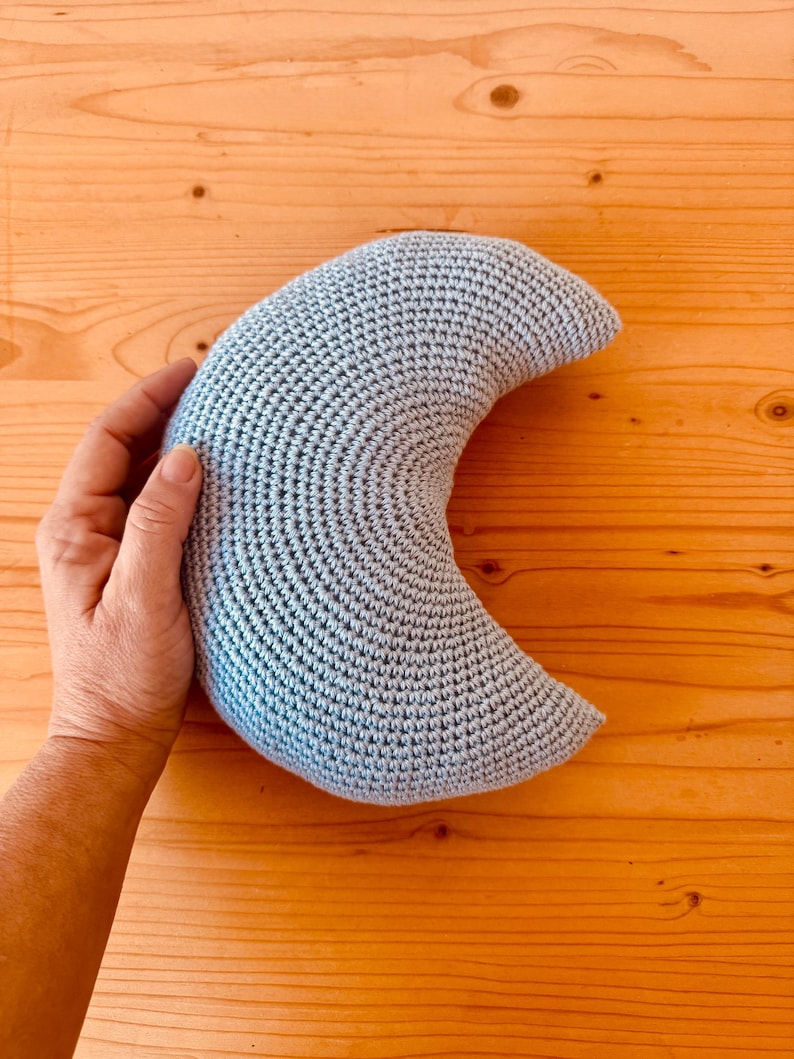 Cuscino Luna Cotone Biologico Crochet, Cuscino Decorativo per la Culla ...