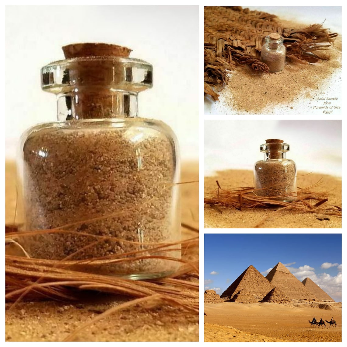 Ancient Giza Pyramids • Sand • Wonders of the World • Bottled Souvenir ...