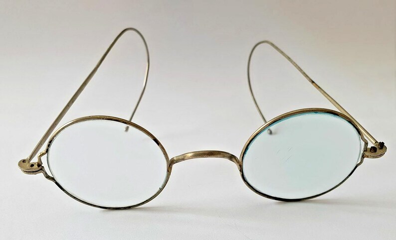 Antique Jewish Rabbi Golden Metal Wire Rim Eye Glasses Old - Etsy