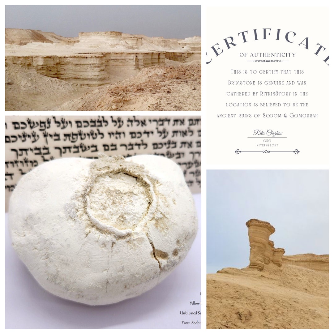 Authentic Brimstone Sulfur drop Ball Great Biblical Gift From Sodom and ...