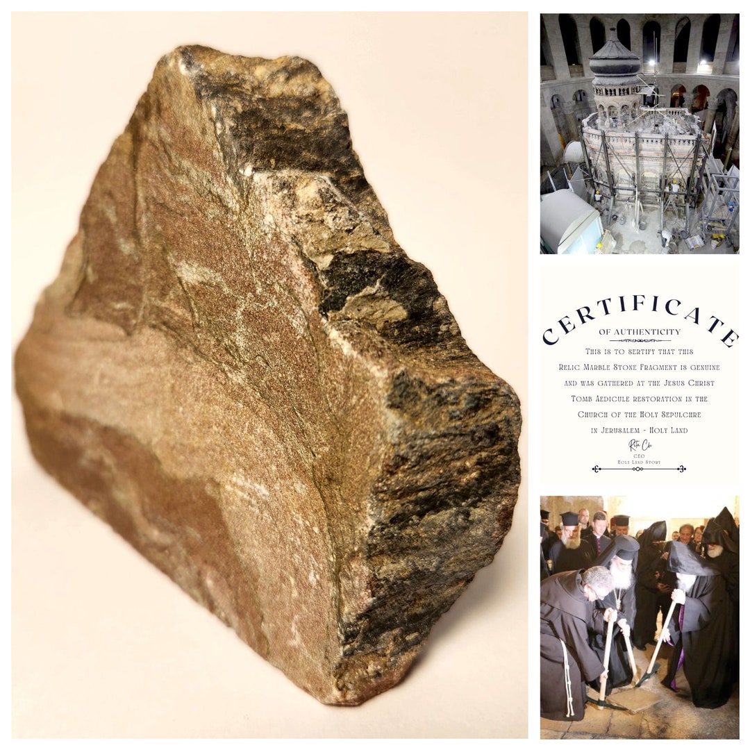 Relic Ancient Marble Stone Holy Sepulcher Church Restoration Jesus ...