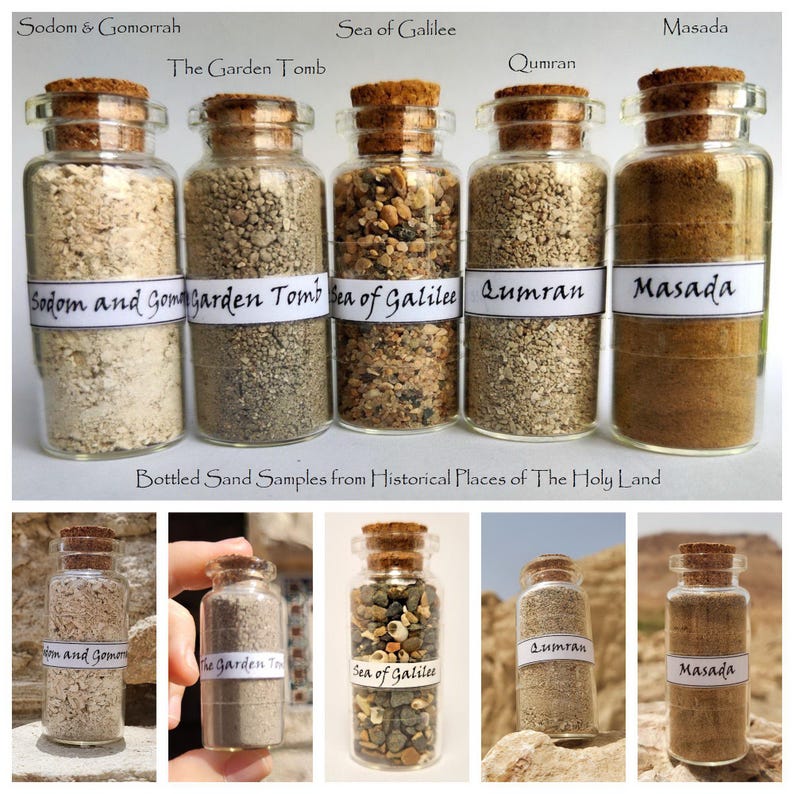 Lot of 5 Bottles: Sodom & Gomorra • the Garden Tomb • Masada • Sea of ...