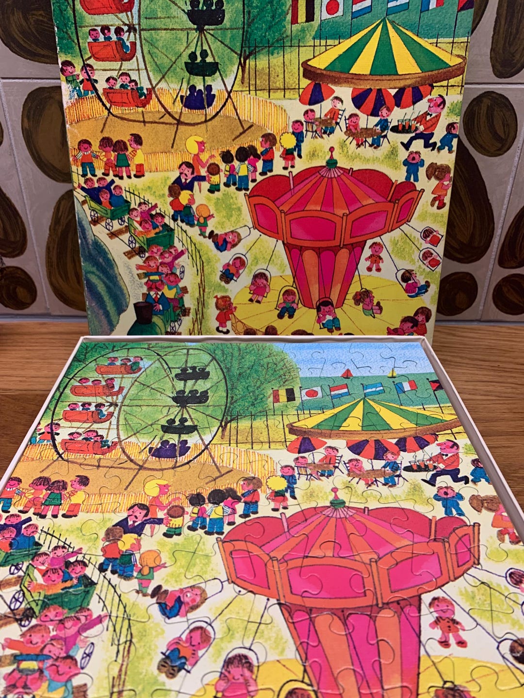 Vintage Jumbo Jig Saw Puzzle 100 Pieces Amusement Park / Made in ...