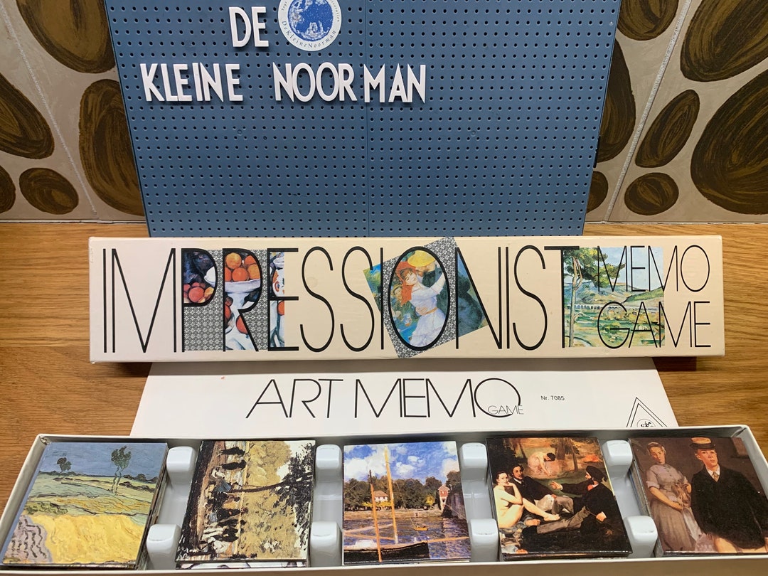 Vintage Rare Impressionist Art Memory Game / Monet/ Van Gogh / Gezanne ...