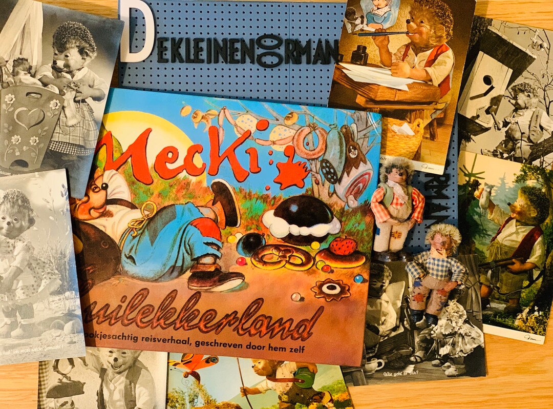 Mecki Macki Hedgehogs/vintage Old Dutch Story Book, Post Cards & 2 ...