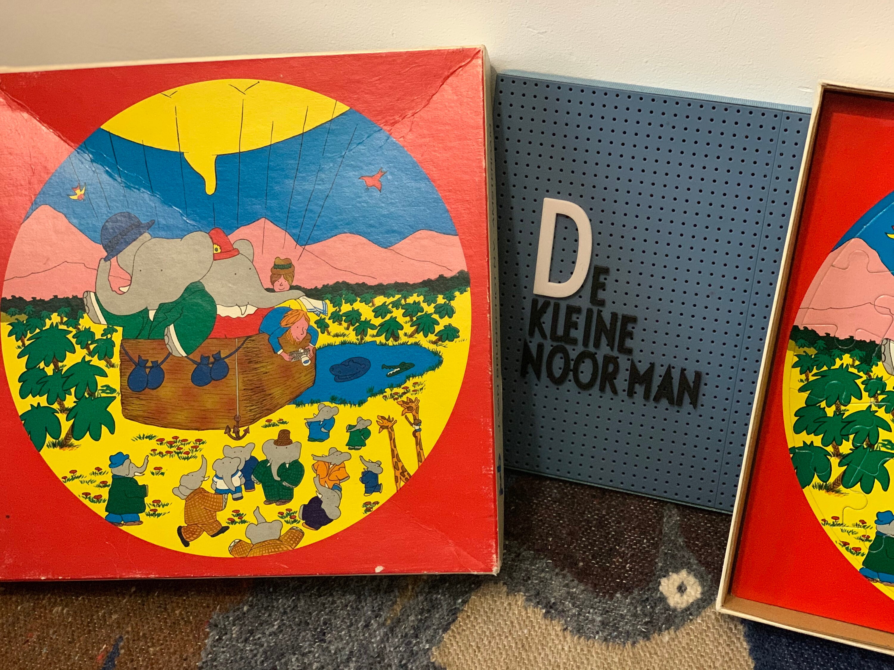 Babar the Elephant Round Puzzle in Box J. Van Brunschot NV - Etsy