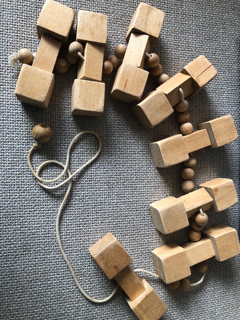 Vintage Wooden String Toy by Jukka Finland | Etsy