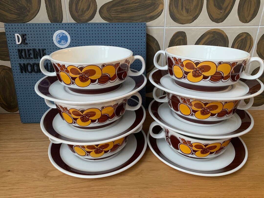 Vintage 6 X Turi Design AUGUST Stavangerflint Norway / Serving ...
