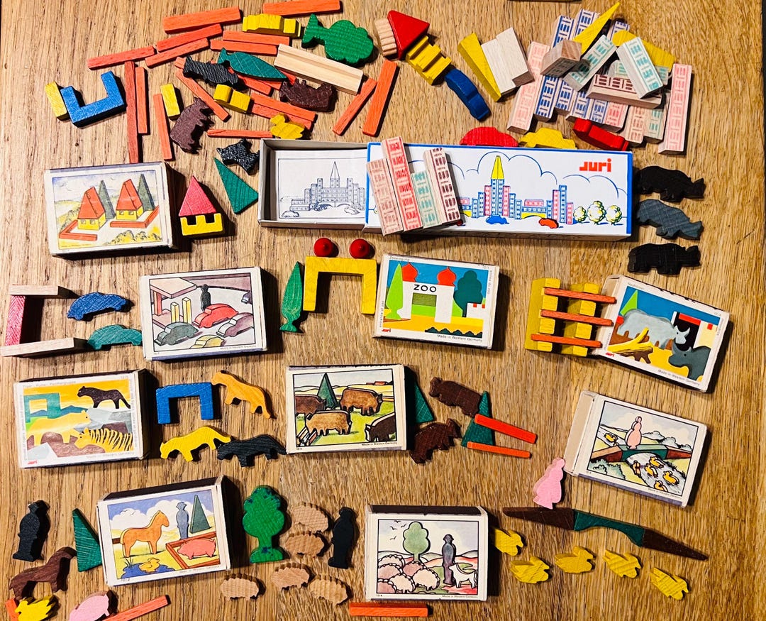 Juri Matchbox Baukasten 8 Zoo + 1 City Miniature Sets - Made in Western ...