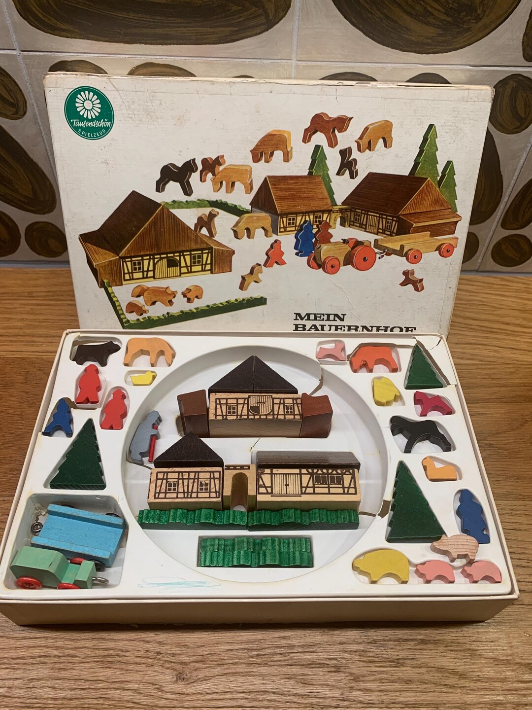Vintage Miniature Villages / Tausendschon Farm Set / WOODEN TOY / Rare ...