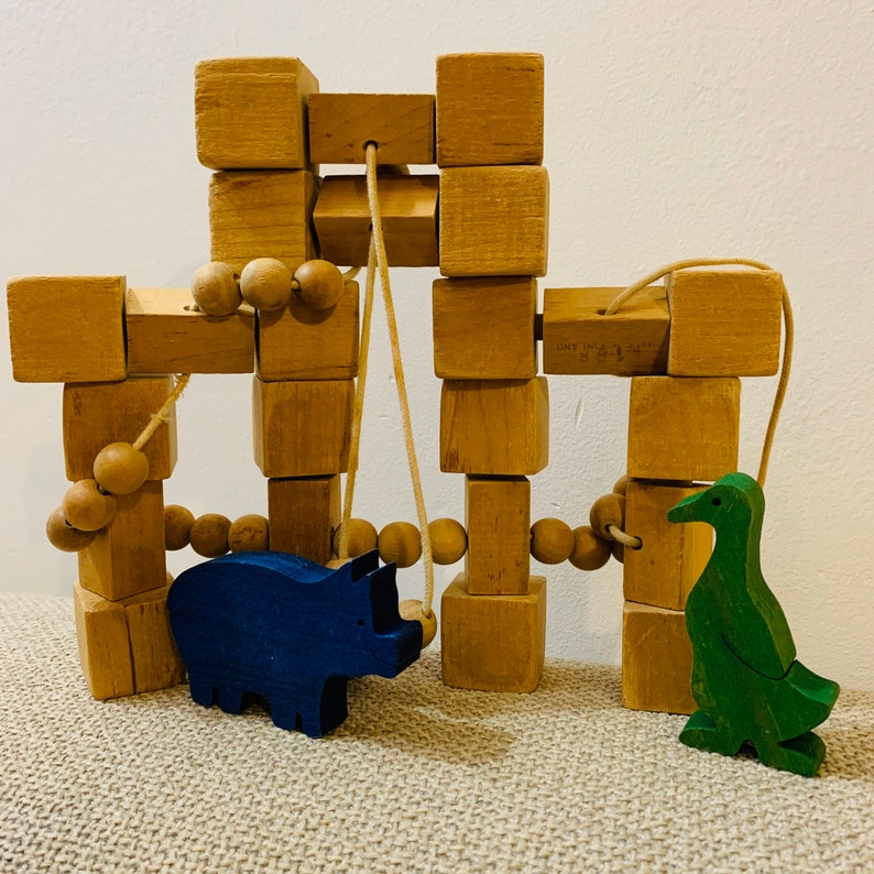 Vintage Wooden String Toy by Jukka Finland | Etsy