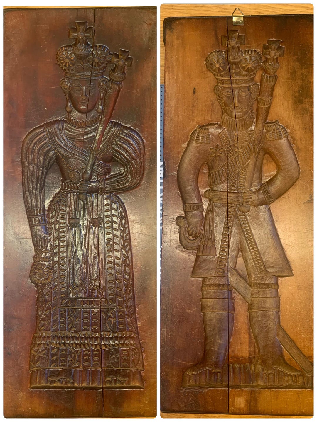 Antique Rare Double Sided Sinterklaas Wooden Speculoos Speculaas Cookie ...