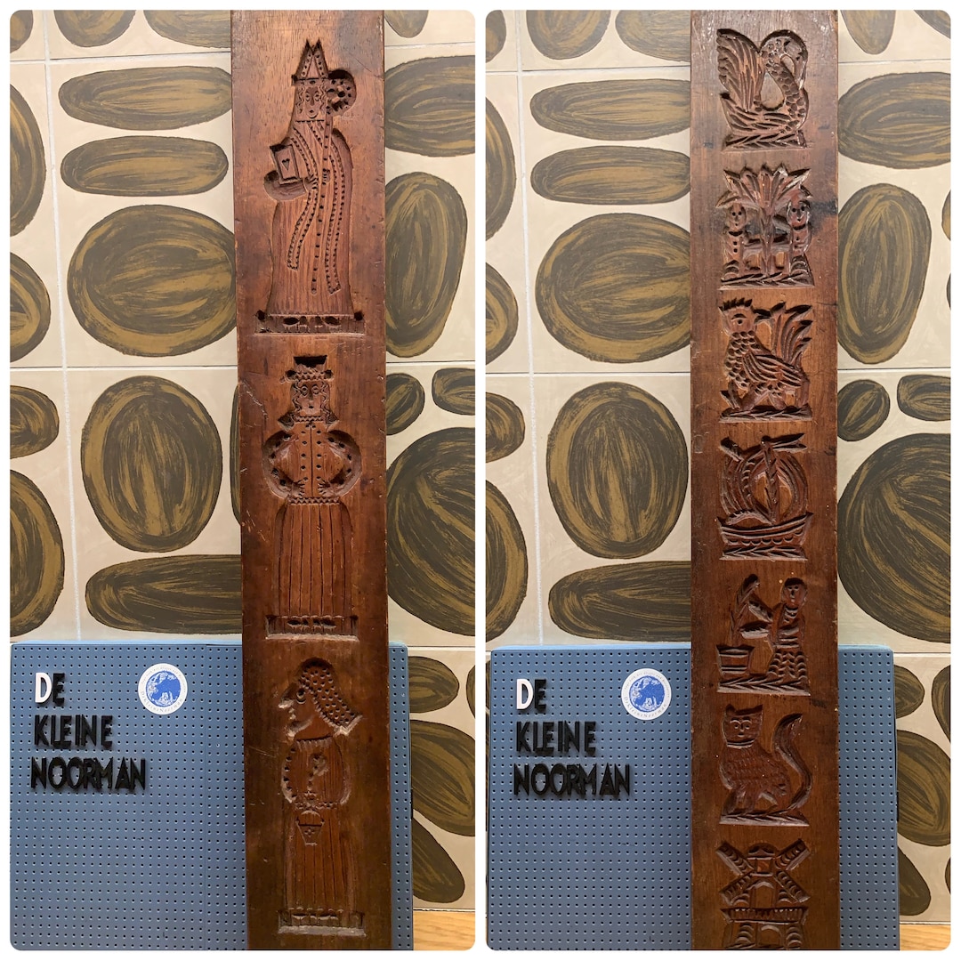 Vintage Double Sided Rare Vintage Sinterklaas Wooden Speculoos ...