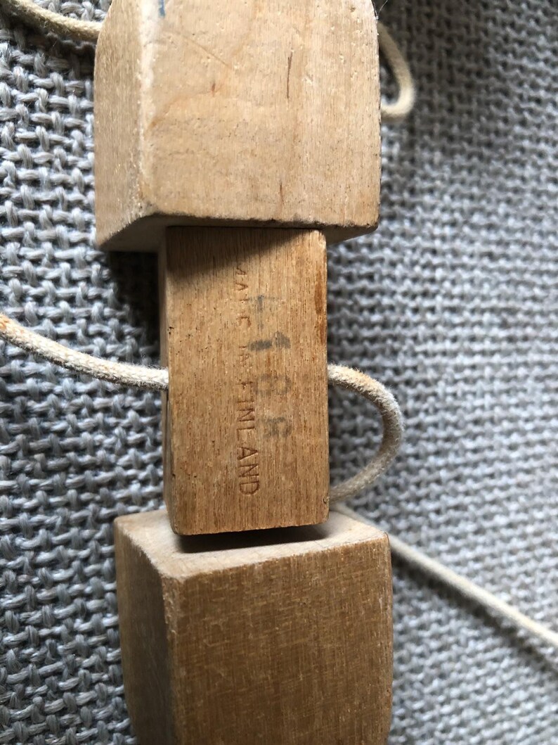 Vintage Wooden String Toy by Jukka Finland | Etsy
