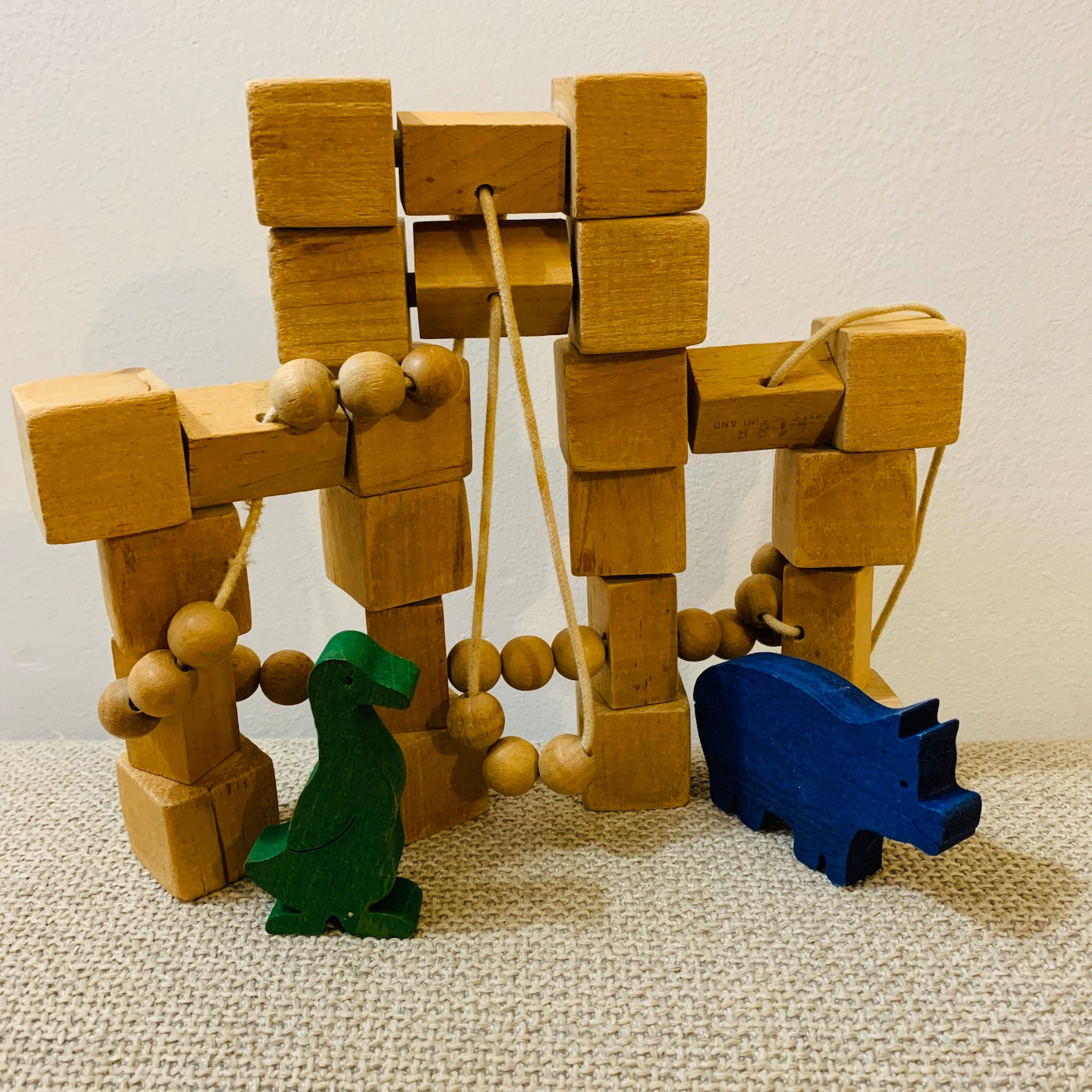 Vintage Wooden String Toy by Jukka Finland | Etsy