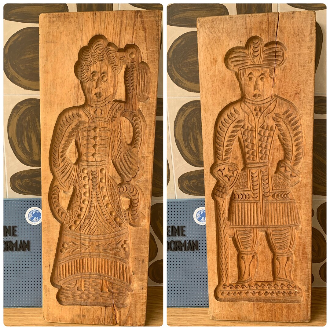 Vintage- Double Sided Rare Sinterklaas Wooden Speculoos Speculaas ...