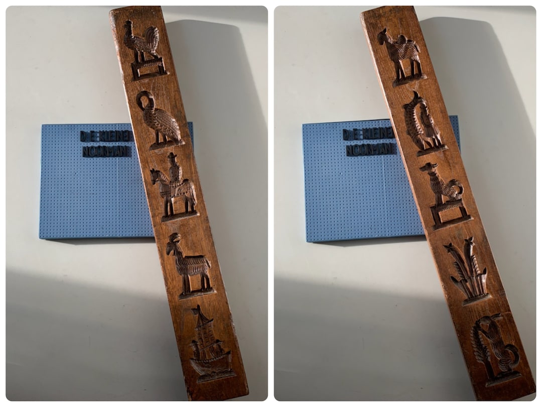 Double Sided Rare Vintage Sinterklaas Wooden Speculoos Speculaas Cookie ...