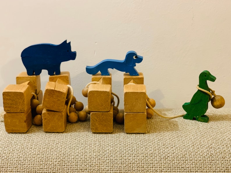 Vintage Wooden String Toy by Jukka Finland | Etsy