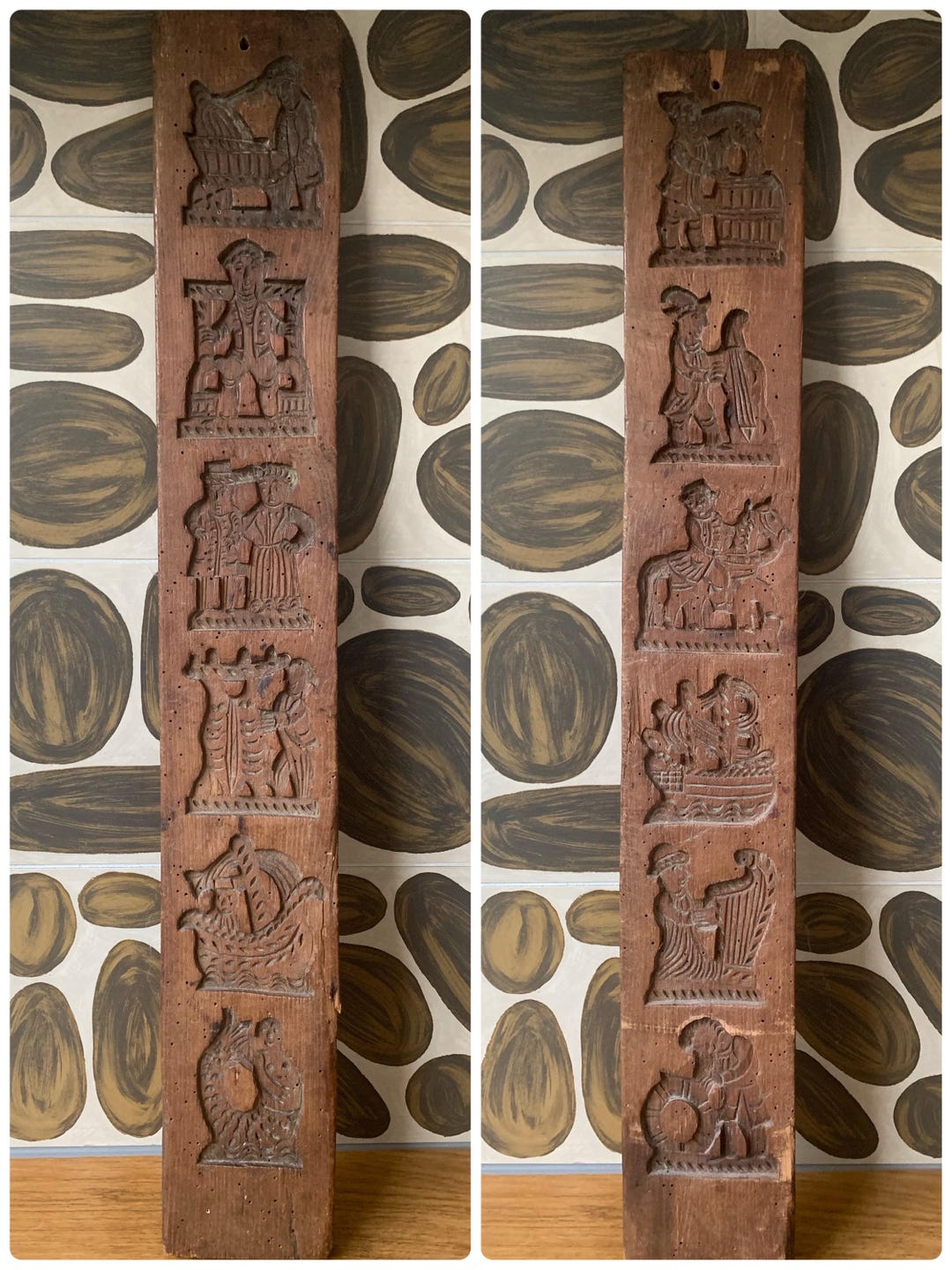 Vintage Double Sided Rare Vintage Sinterklaas Wooden Speculoos ...