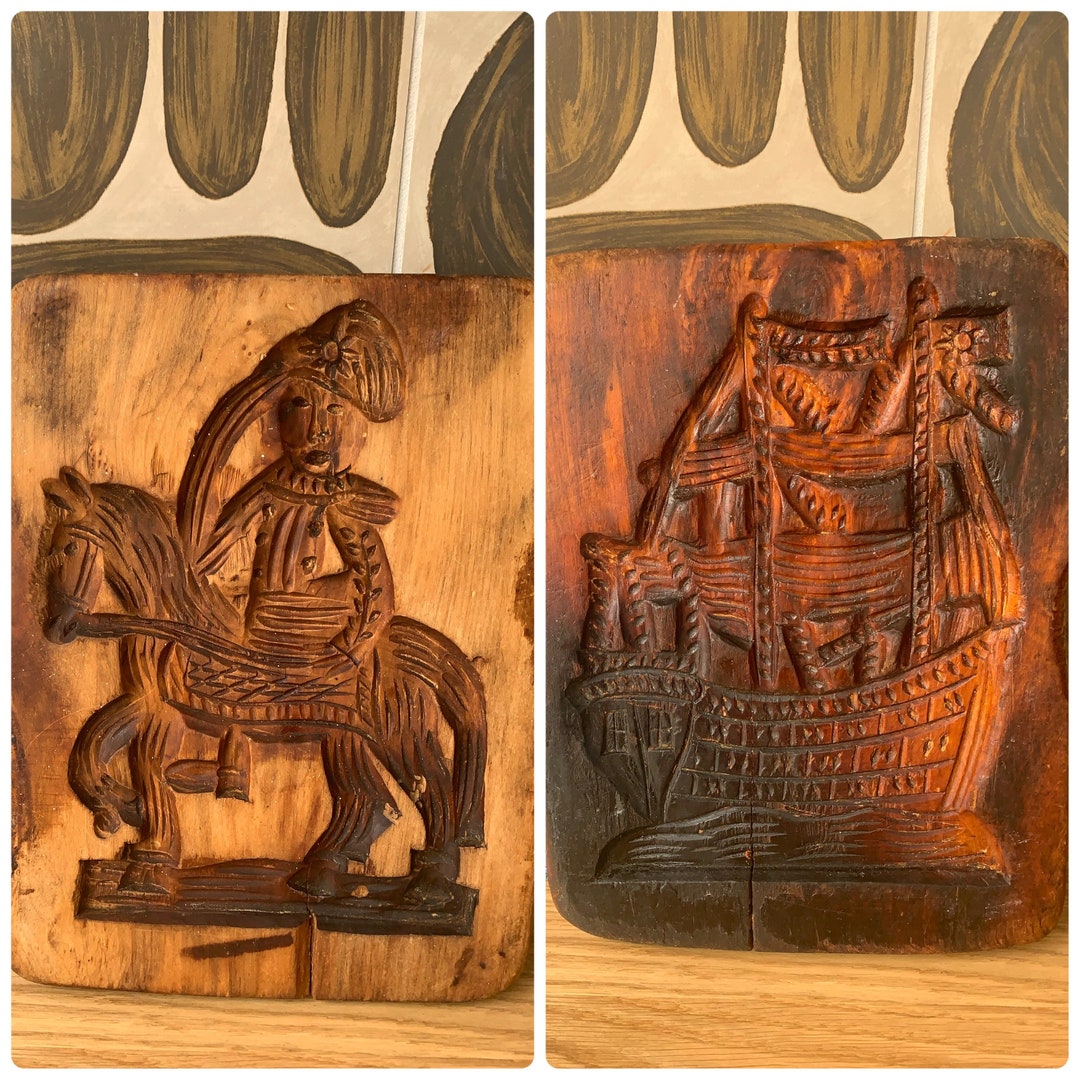 Rare / Vintage- Double Sided Sinterklaas Wooden Speculoos Speculaas ...