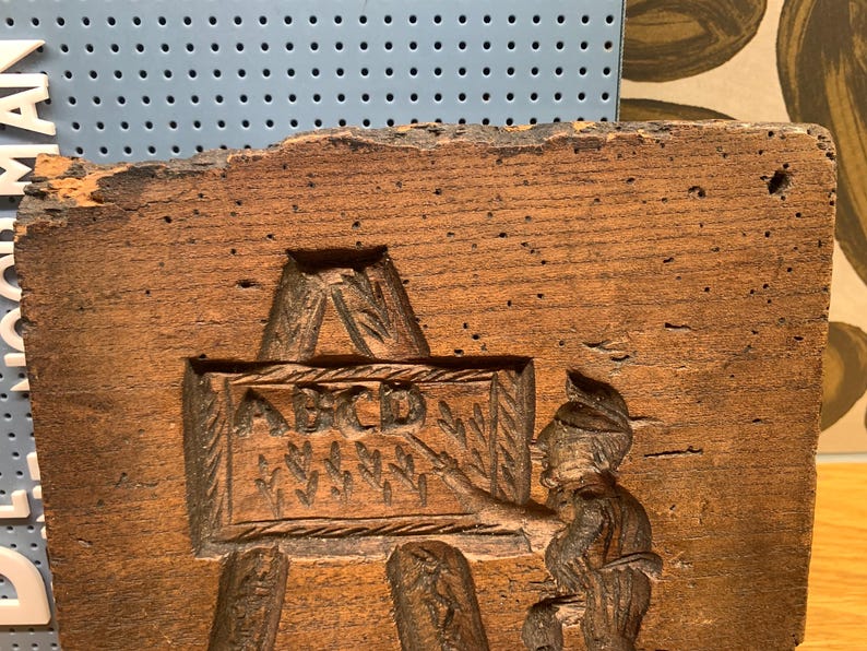 Rare Antique - Dutch Wooden Forms Folk Art Speculaas Cookie Mold Vorm ...
