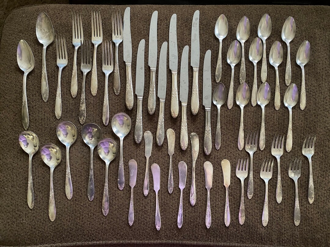 National Silver Plate 48 Pieces 1936 / 1951 King Edward Pattern Vintage ...